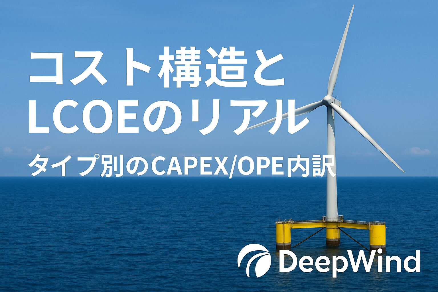 浮体式洋上風力コストのリアル｜CAPEX・OPEX・LCOEの徹底解説 | DeepWind