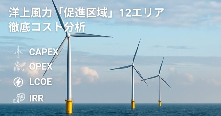 日本の洋上風力促進区域全12プロジェクト｜コスト分析・LCOE・投資採算性比較【2025年版】| DeepWind